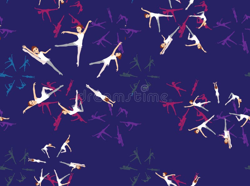 Ballet Circle Background Seamless Wallpaper Stock Vector - Illustration ...
