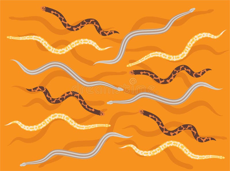 Snake Boa Python Pet Set Seamless Wallpaper Background Stock Vector ...