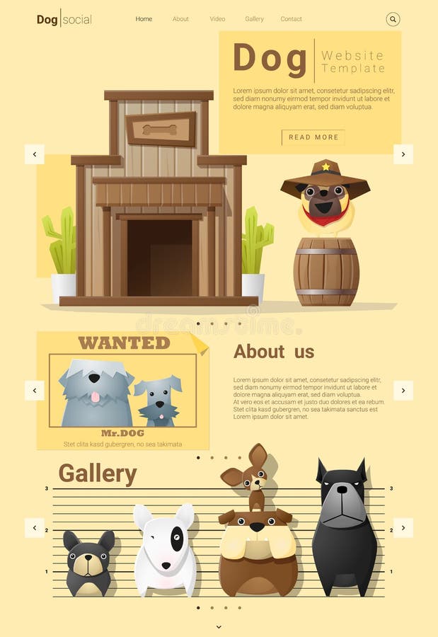 Animal Website Template Banner and Infographic with Cat Stock Vector ...