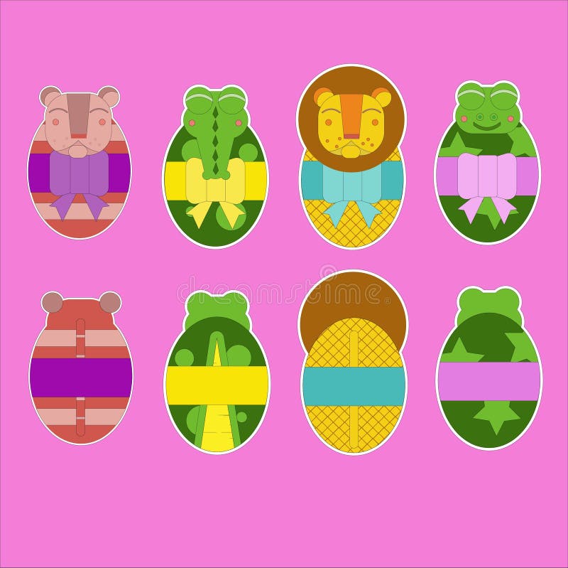 Animales de Pascua ilustración del vector. Ilustración de arqueamientos ...
