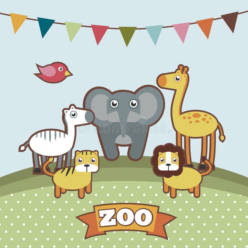 Vector Animal Del Parque Zoológico Ilustración del Vector - Ilustración ...