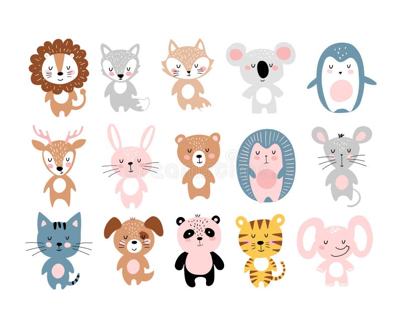 Animales Pequeños, Un Gran Conjunto De Simples Y Coloridos Personajes ... Animales Pequeños, Un Gran Conjunto De Simples Y Coloridos Personajes ...