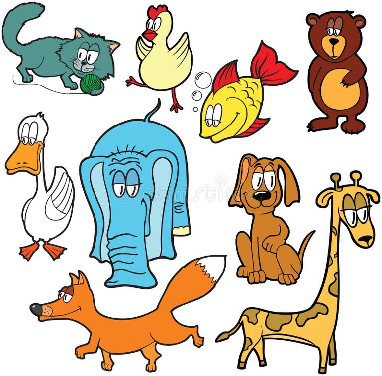 Multi Color Animals Stock Illustrations – 7,586 Multi Color Animals ...
