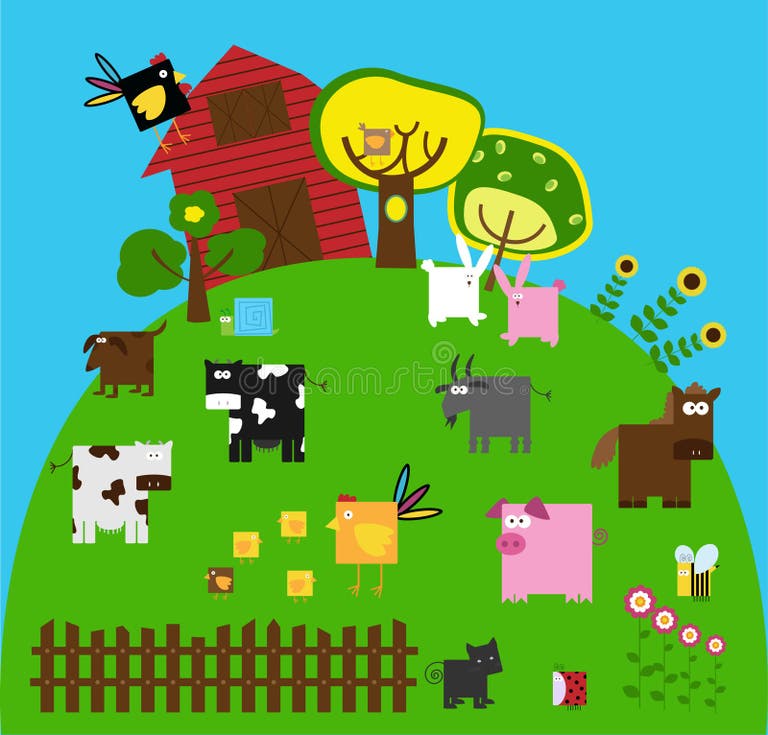 Farm Animals Wallpaper Stock Illustrations – 7,625 Farm Animals ...