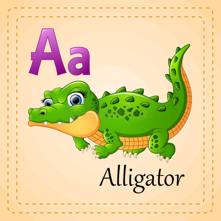 Animals Alphabet: a is for Alligator Stock Vector - Illustration of ...