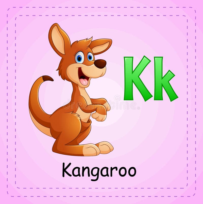 Animals Alphabet: K is for Kangaroo Stock Vector - Illustration of ...