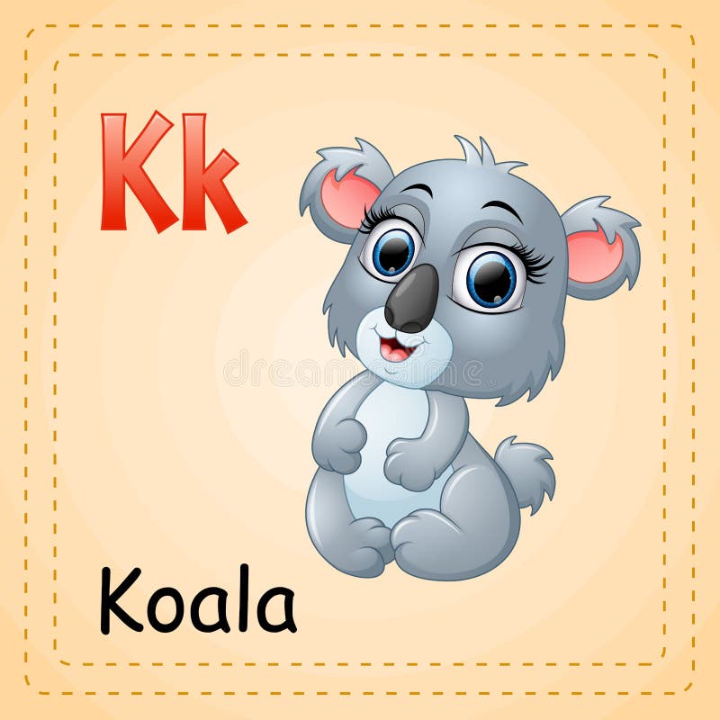 Alphabet K for koala stock vector. Illustration of language - 34112811