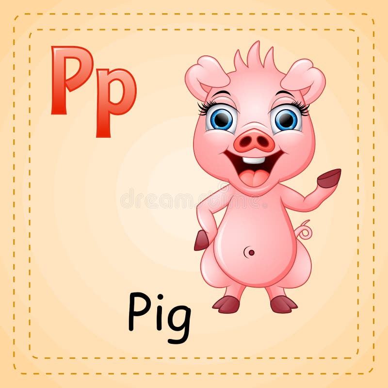 Pig Farm Animal Alphabet Stock Illustrations – 210 Pig Farm Animal ...