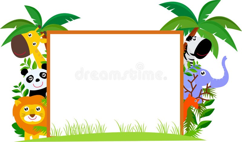 Animals and banner stock vector. Illustration of leaf - 35719018