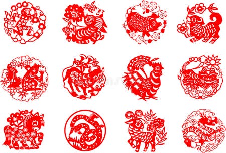Animals of Chinese Calendar Stock Vector - Illustration of animal ...