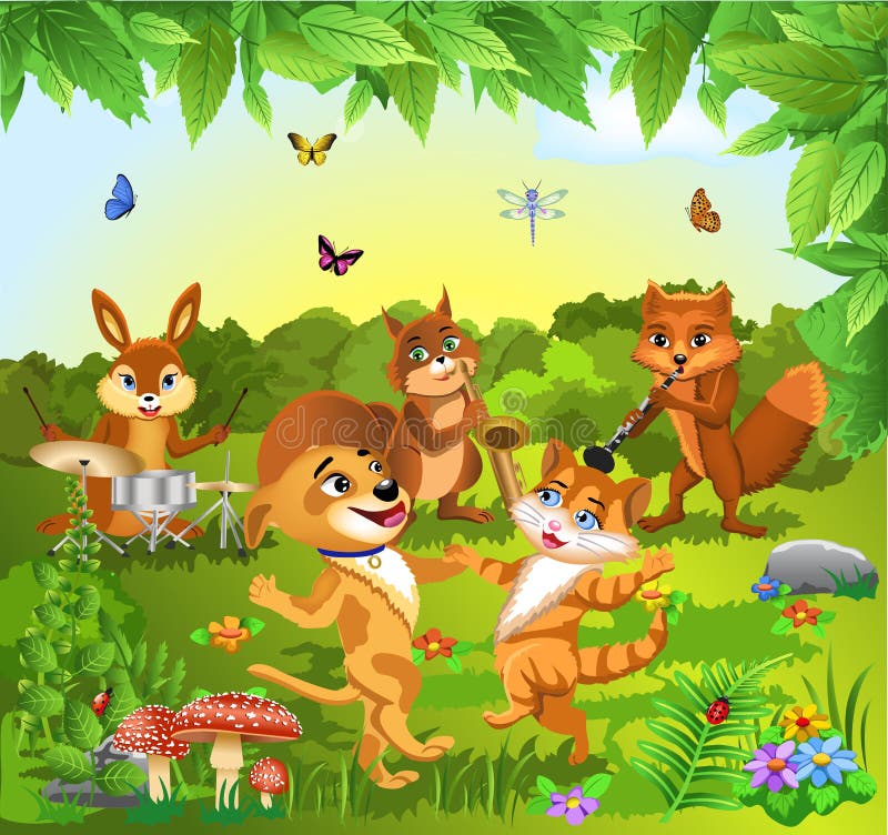 Cat Playing Flute Stock Illustrations – 53 Cat Playing Flute Stock ...