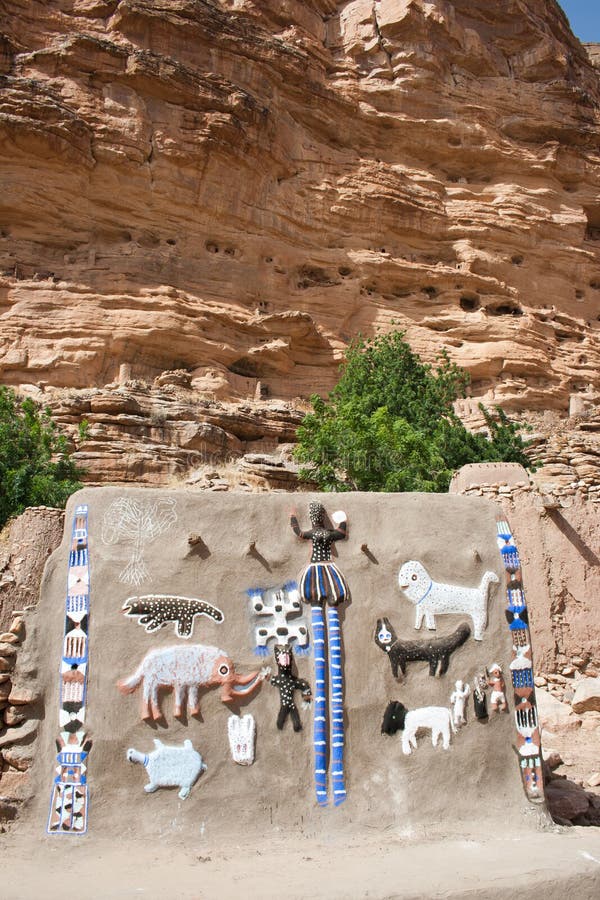 Animals and Dogon masks. stock image. Image of mali, ethnic - 21233877