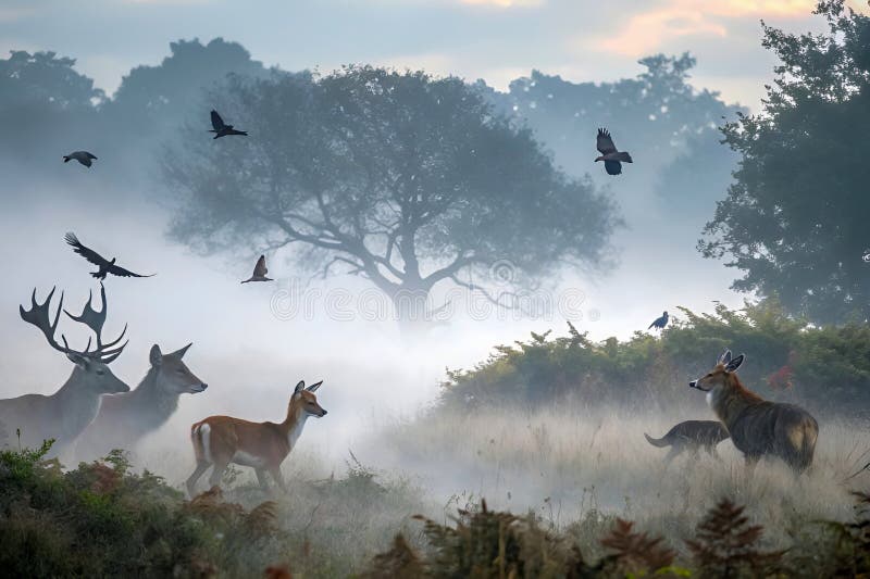 Animals Emerging from or Blending into the Mist. Generated Using AI ...