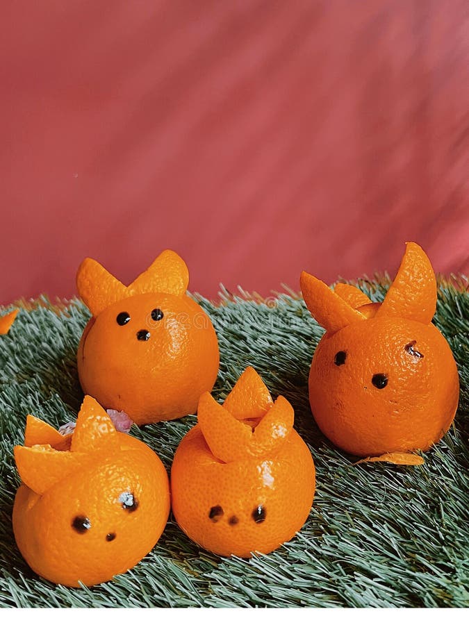 Animals Faces Decorations Made of Fruits Stock Image - Image of juicy ...