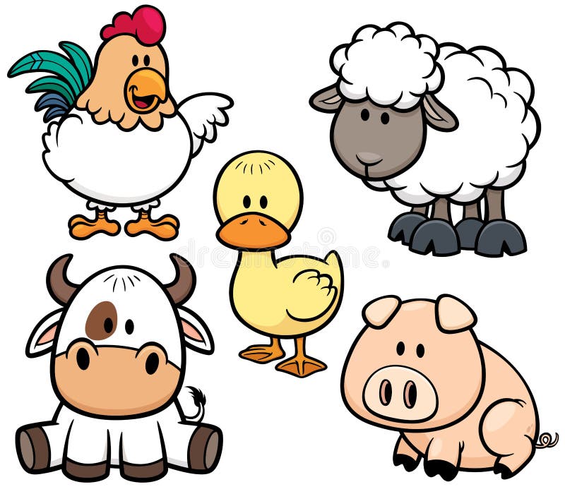 Farm animals cartoon stock vector. Illustration of agriculture - 28115598