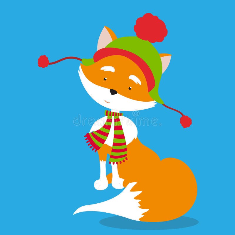 Animals fox pompom 01 stock vector. Illustration of graphic - 197981441