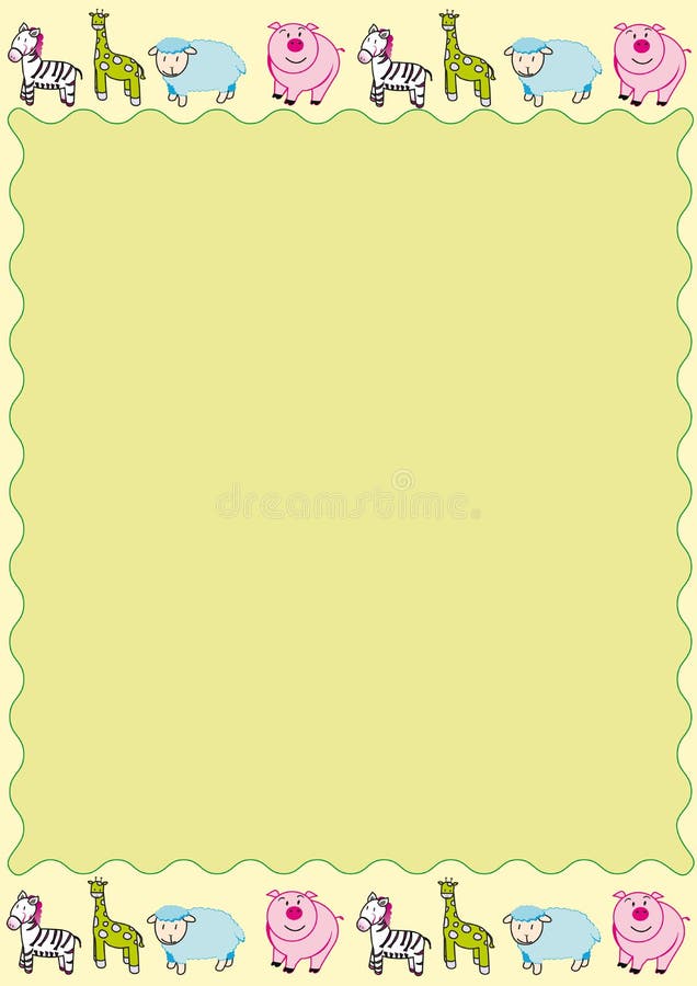 Animals frame stock vector. Illustration of blue, nature - 17796229