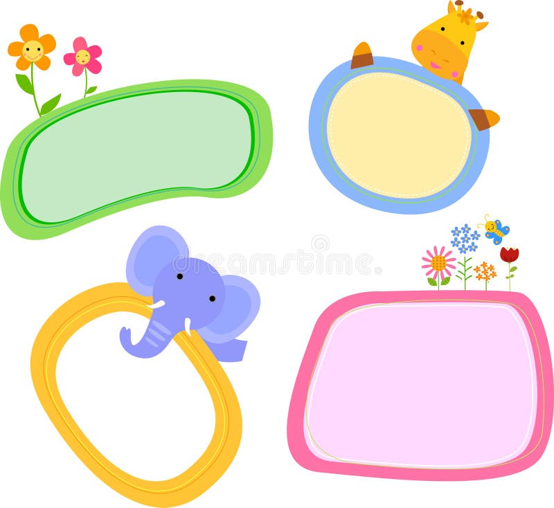 Animals text box set stock vector. Illustration of goat - 61390069