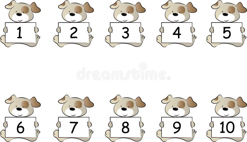 Animals Holding Numbers One To Ten Vector Editorial Stock Photo ...