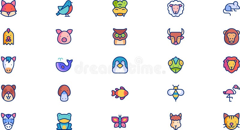 Animals Icons High-Quality Vector Icons Collection with Editable Stroke ...