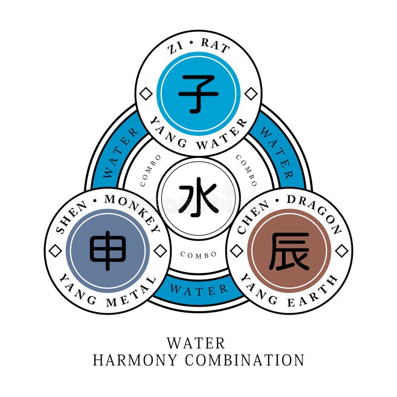 Animals Interaction that Form Water Combination. Isolated Vector ...