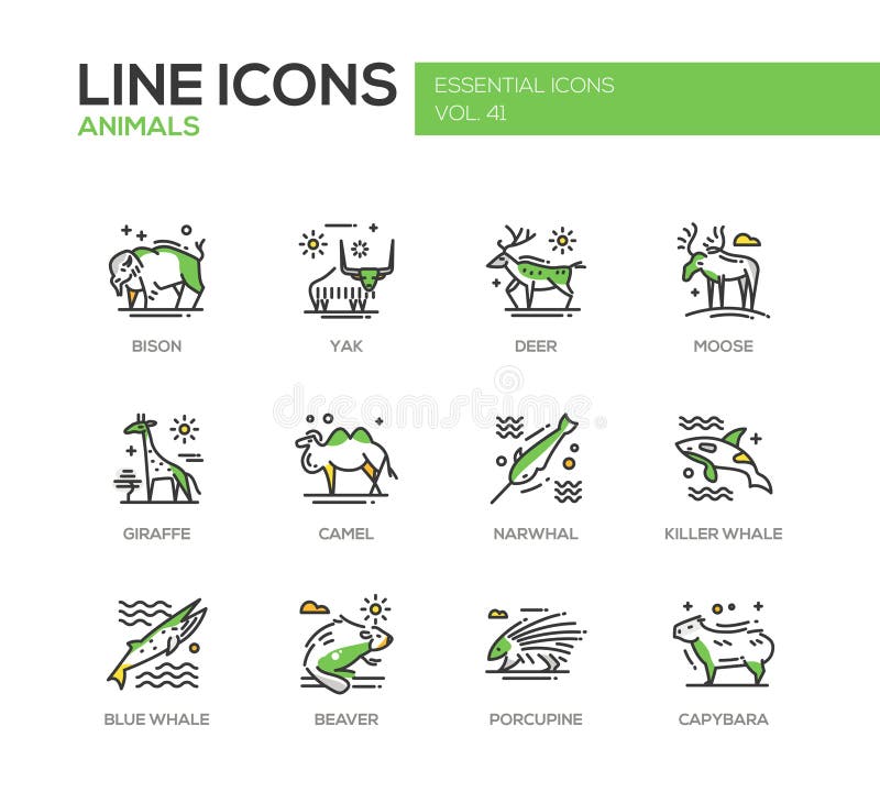 Zoo Animals Line Set Stock Illustrations – 2,883 Zoo Animals Line Set ...