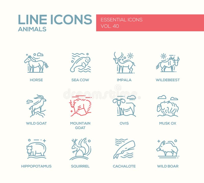 Zoo Animals Line Set Stock Illustrations – 2,883 Zoo Animals Line Set ...