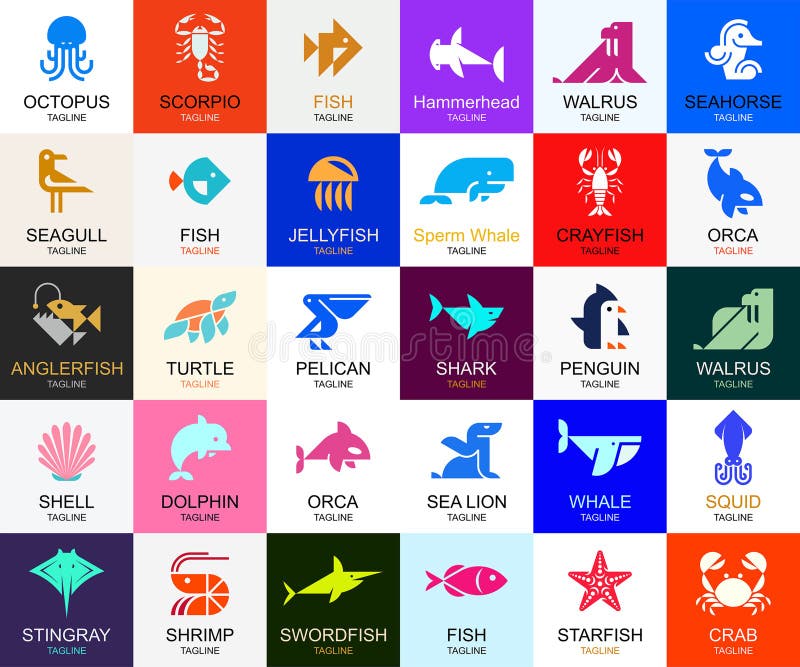 Animals logos collection stock vector. Illustration of symbol - 333983505