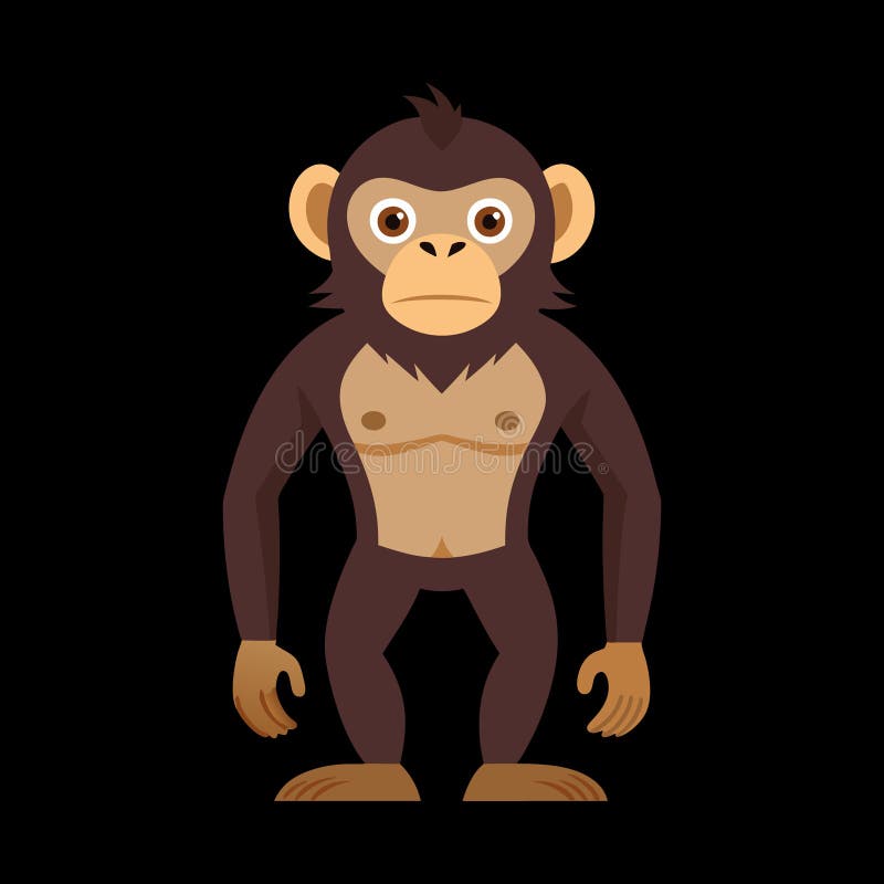 Animals Monkey Colorful Vector Art Illustration Design Stock Image ...