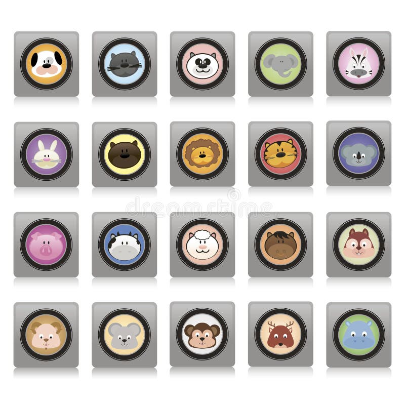 Farm animals circle stock vector. Illustration of hens - 78445200