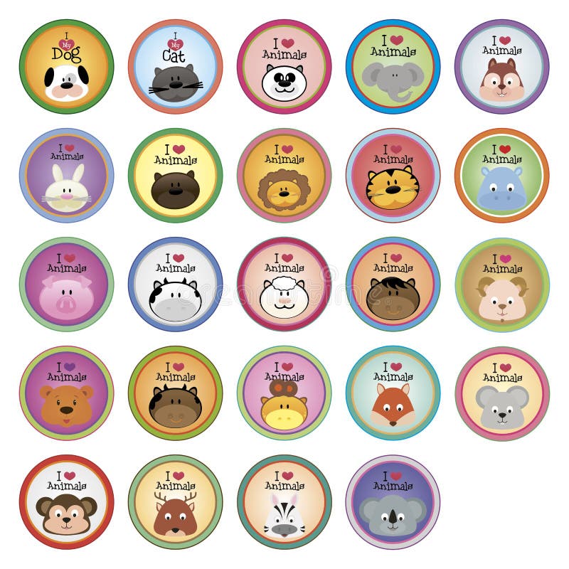 Farm animals circle stock vector. Illustration of hens - 78445200