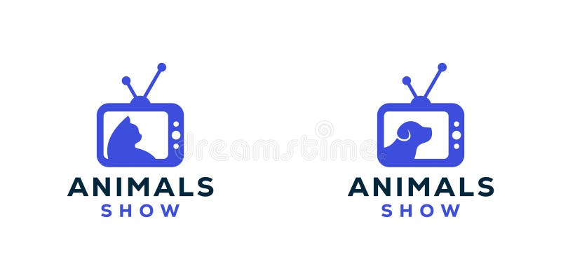 Creative Animals Show Logo Design Template. Stock Vector - Illustration ...