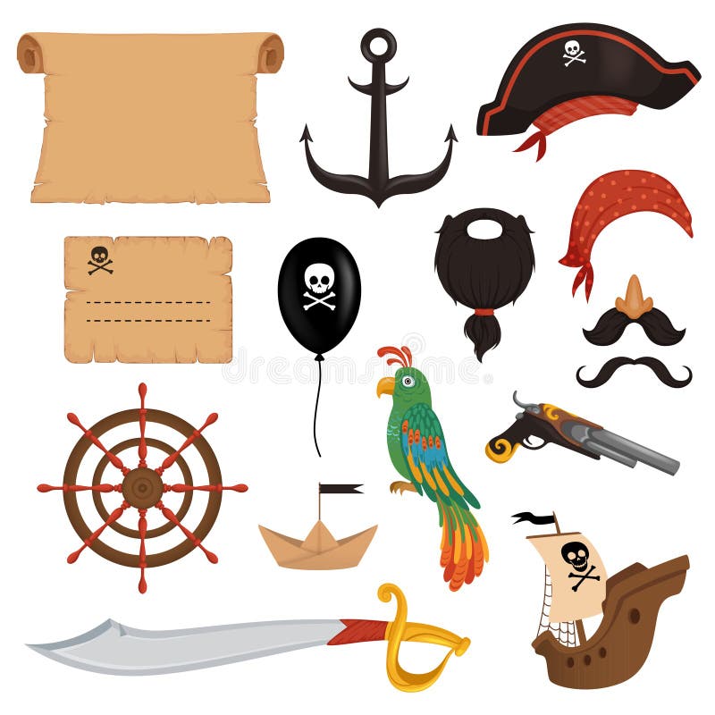 Pirate set attributes stock vector. Illustration of flag - 46168963 Pirate set attributes stock vector. Illustration of flag - 46168963