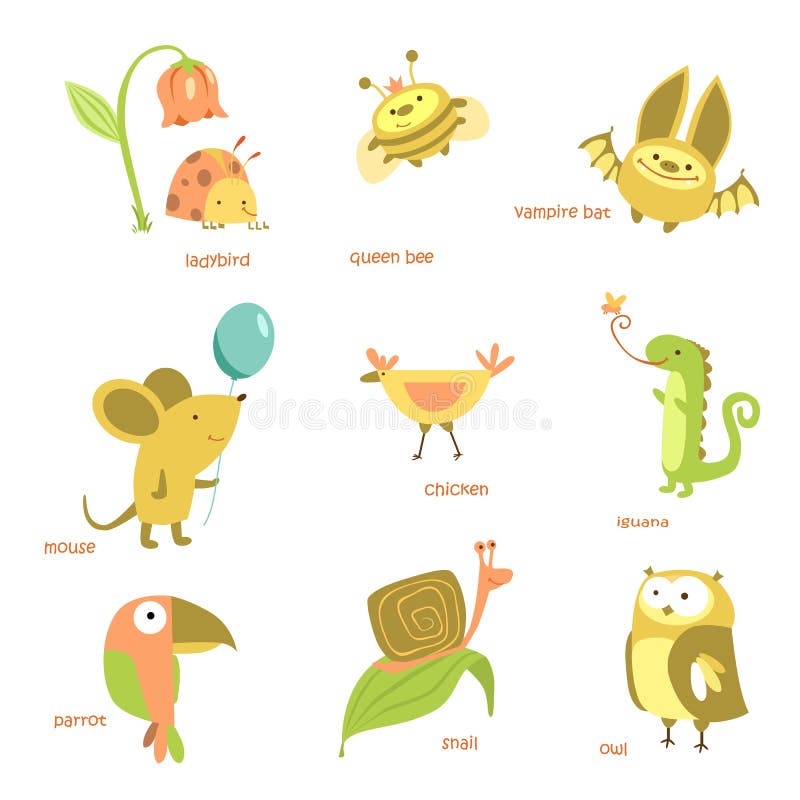 Animals vector set stock vector. Illustration of diversity - 93325088