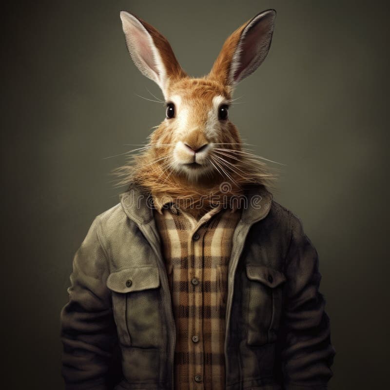 Animals Wearing Human Clothes Stock Illustration - Illustration of ...