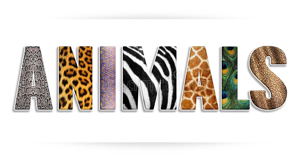 Animals - word stock illustration. Illustration of texture - 28811492