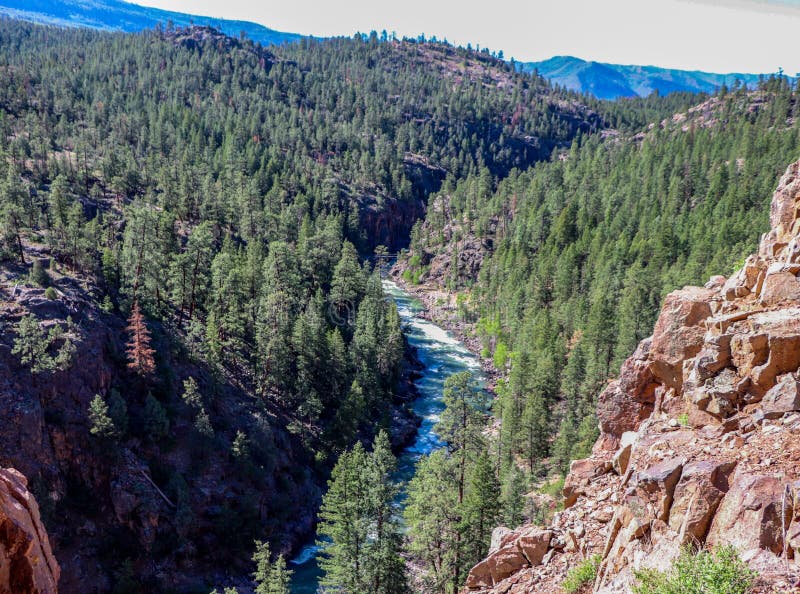 The Animas River Rocky Cliff View Stock Photo - Image of train ...