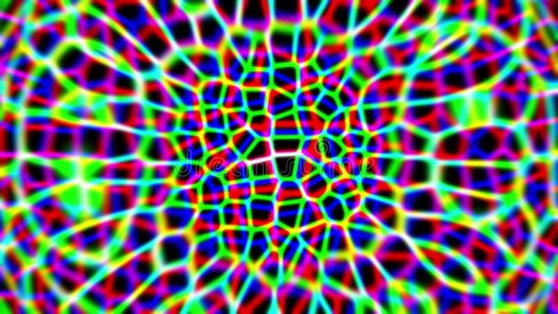 Background with Changing Chromatic 3d Pattern Moving from Left To Right ...