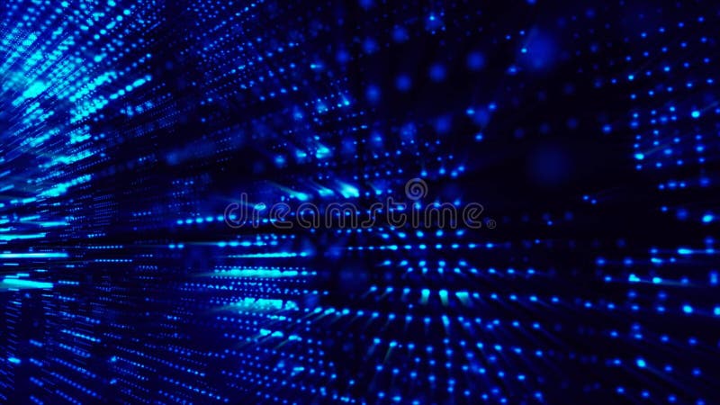 Animated Abstract Background and Shining Rays of Royal Blue Particles ...