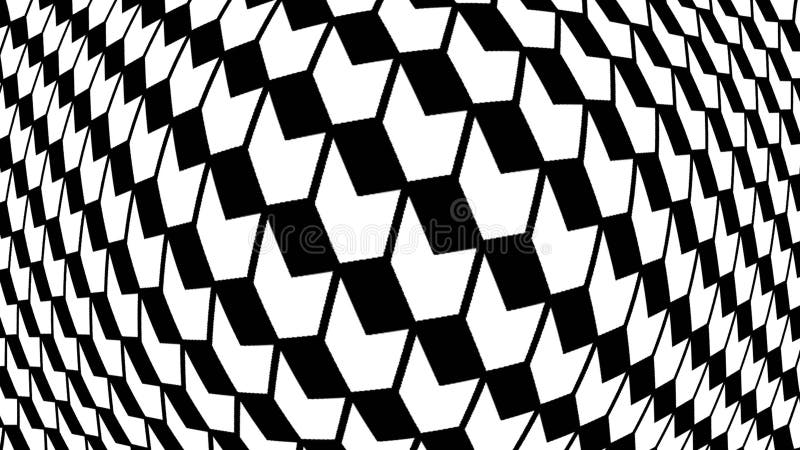 Animated of Abstract Black and White Cube Pattern Background Stock ...