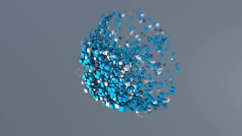 Animated Abstract Blue Blocks. Blue Abstract Cubes Stock Footage ...