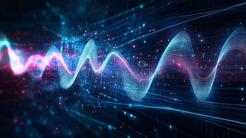 Animated, Abstract Electromagnetic Wave Stock Illustration ...