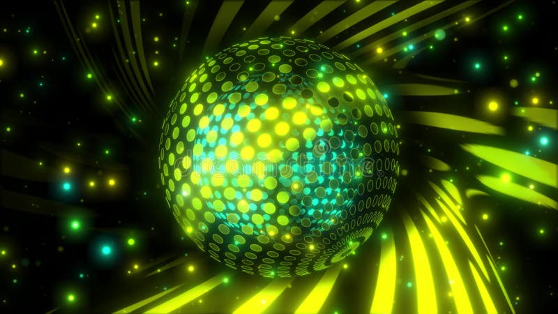 Animated Abstract Illustration Disco Ball Dancing Loop Background Stock ...