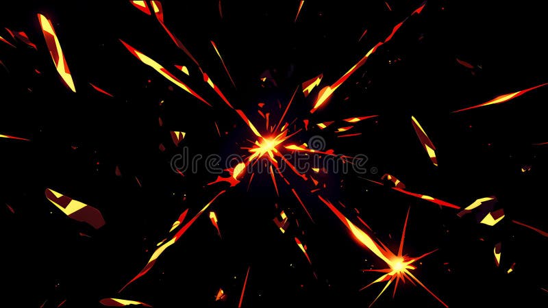 Animated Abstract Illustration of the Fiery Electric Strikes Pattern ...