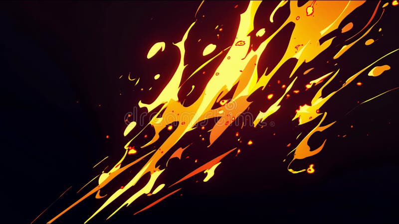 Animated Abstract Illustration of a Pattern of Fire Flames Moving on a ...