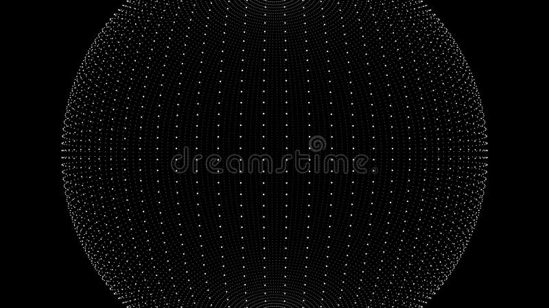 Animated Abstract Sphere from White Dots Stock Footage - Video of ...