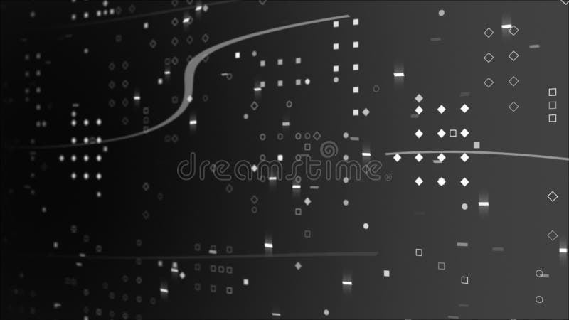 Abstract Technology Big Data Background Concept, Hi-tech Glowing Particles Futuristic Background ...