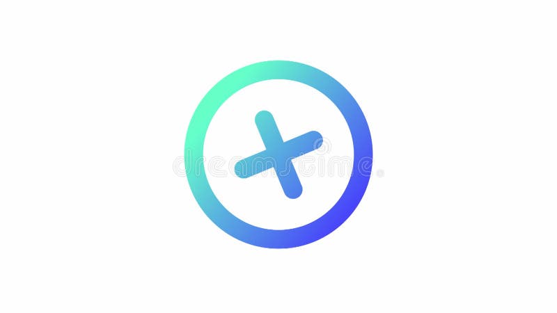 Animated Cross Linear Ui Icon Stock Footage - Video of motion, software: 256820450