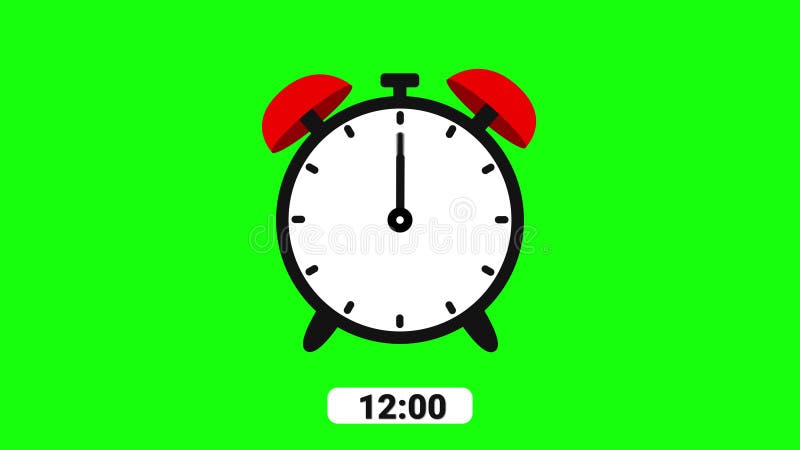 Animated Alarm Clock 24 Hours Stock Video - Video of design, clockwise ...