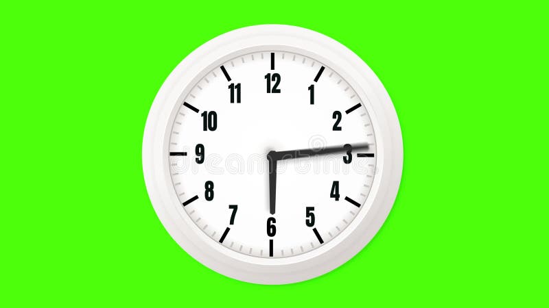 Animated Analog Clock, Time Lapse, on Green Screen Stock Video - Video ...